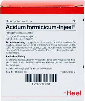 ACIDUM FORMICICUM INJEEL Ampullen 10 Stück | online kaufen